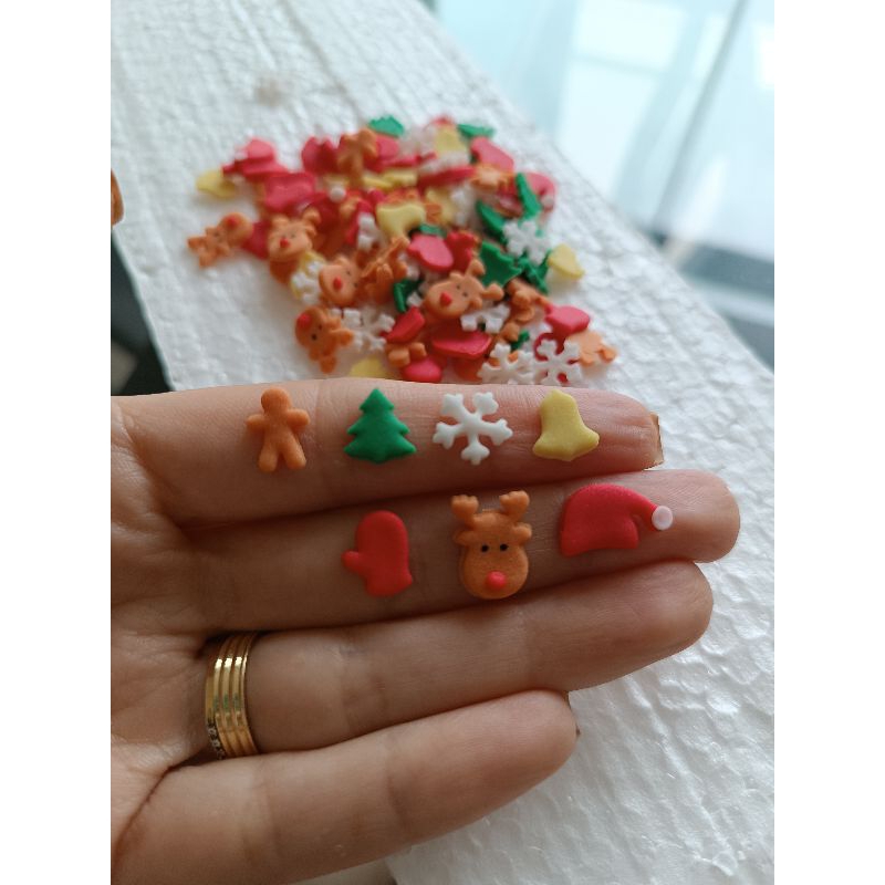 Confeitos Premium Sprinkle de Natal em pasta americana | Shopee Brasil