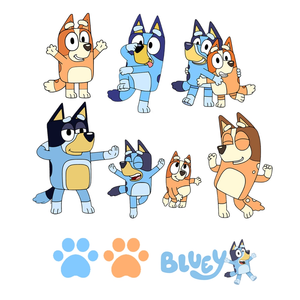 Kit Bluey 96 Adesivos Parede Infantil Personagens Fofos | Shopee Brasil
