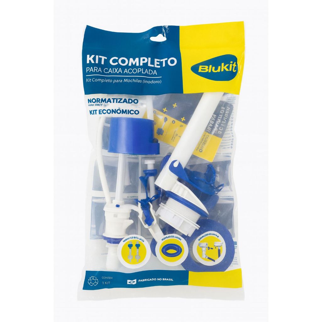 KIT COMPLETO PARA CAIXA ACOPLADA BLUKIT | Shopee Brasil