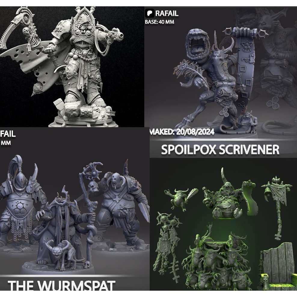 Warhammer 40k Nurgle Death Guard Mortarion Epidemius Festus Foul ...