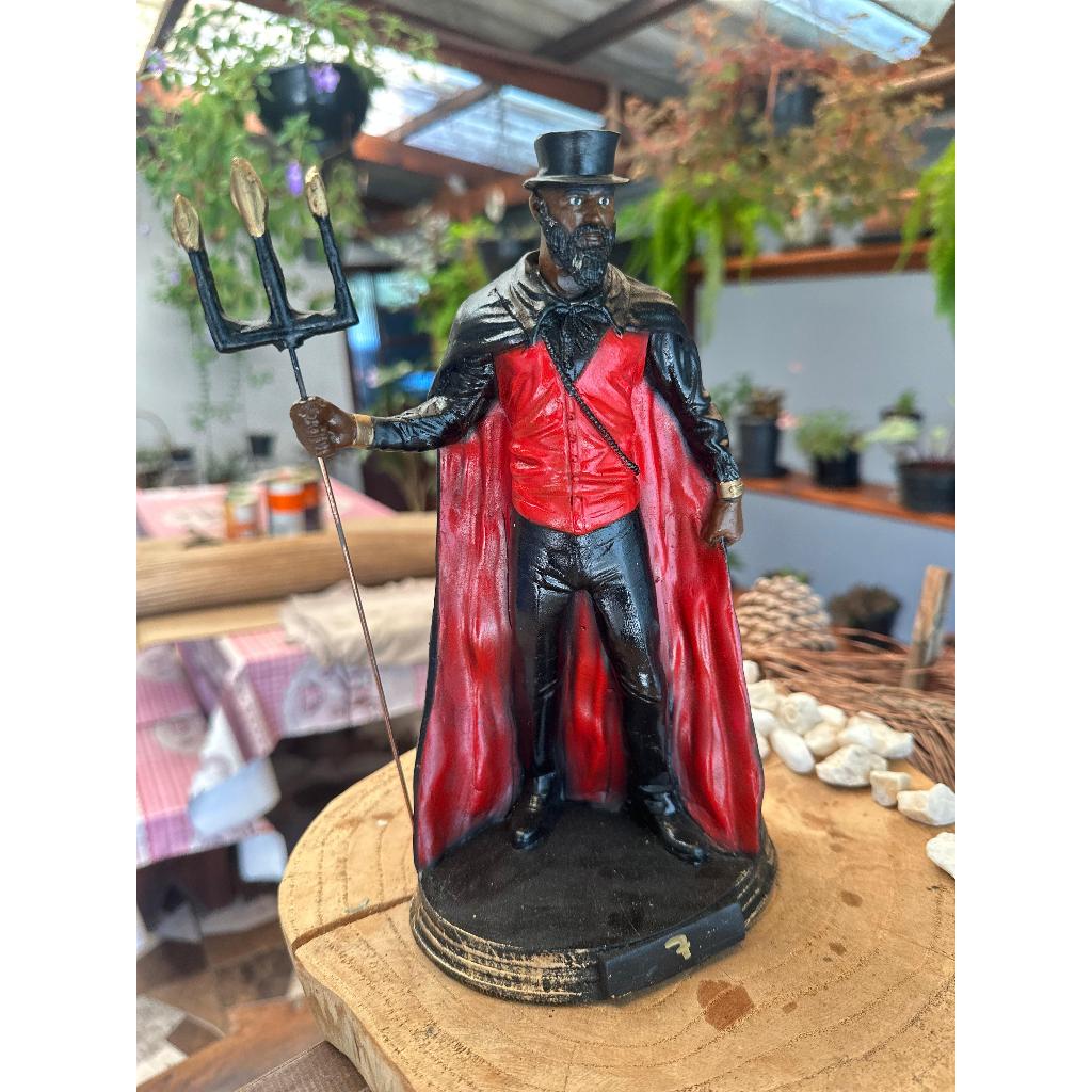 Imagem de Exu Sete Encruzilhadas em resina 25 cm | Shopee Brasil