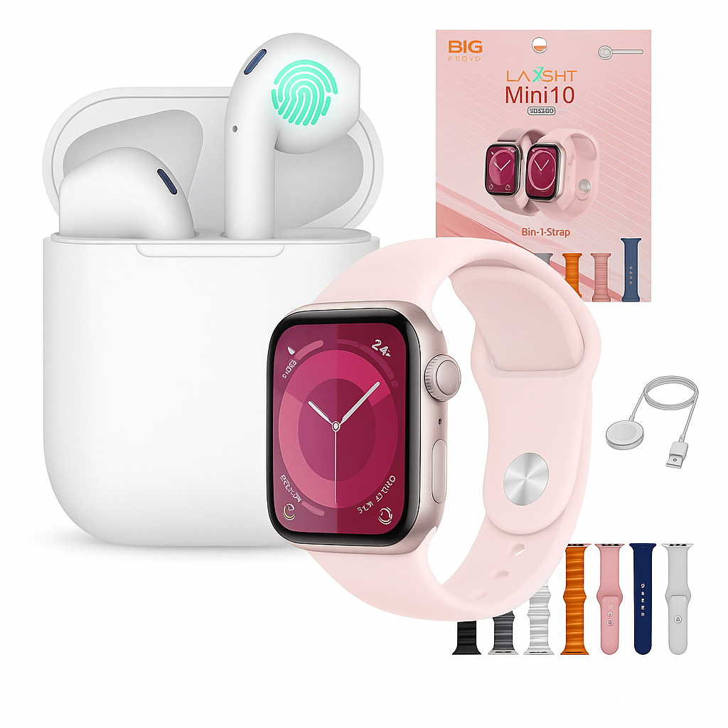 Smartwatch W10 Mini Series 41mm 8 Pulseiras + Fone Bluetooth | Shopee ...