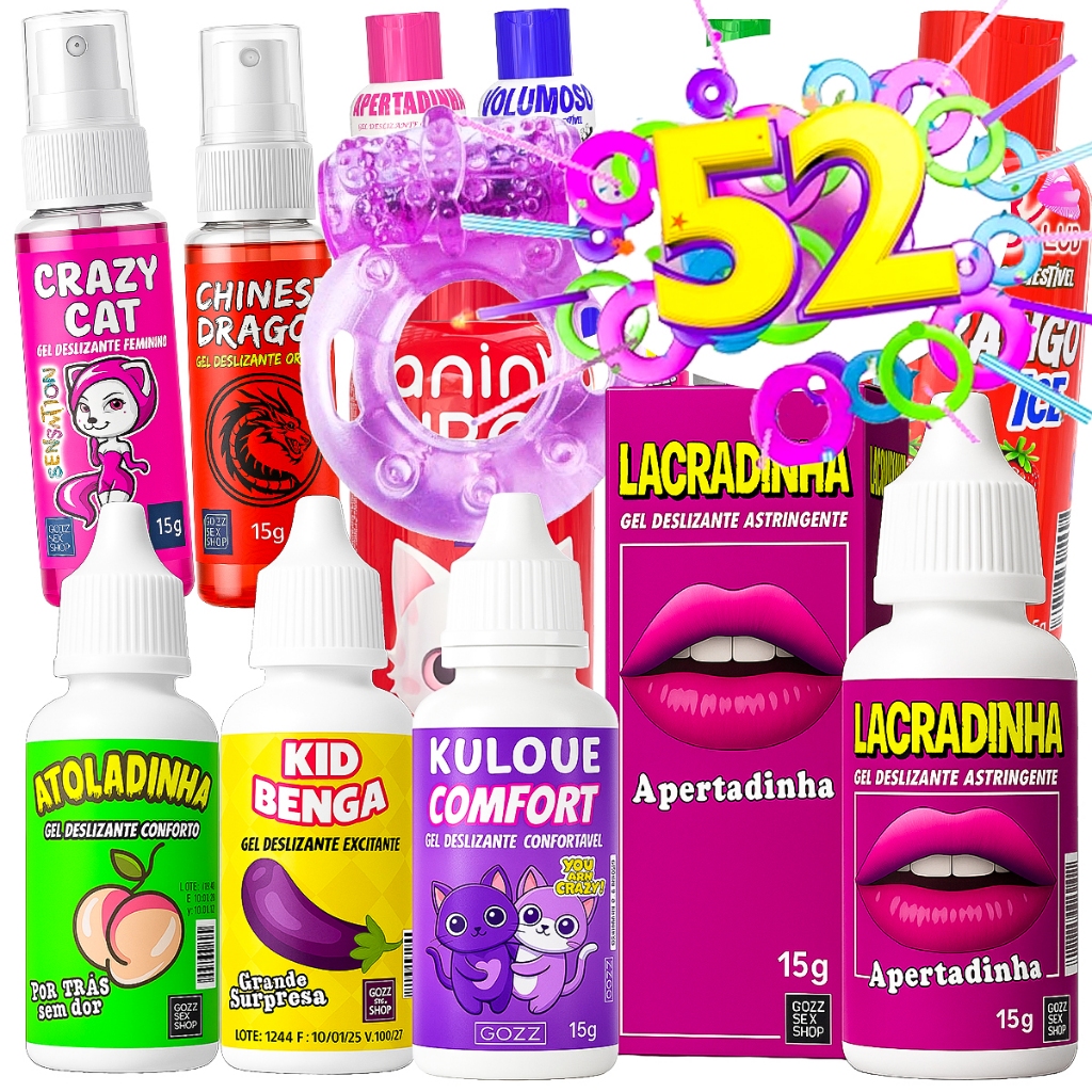 Kit 52 Produtos Sex Shop Promoção Lubrificantes intimos sexyshop ...