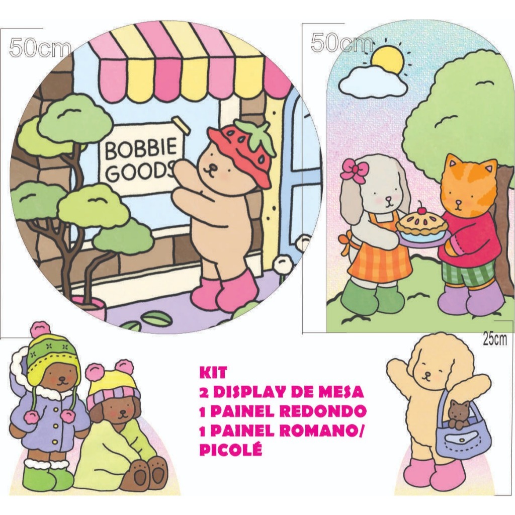 Festa na Mesa Bobie Gods Totens e Painéis Adesivados em MDF | Shopee Brasil