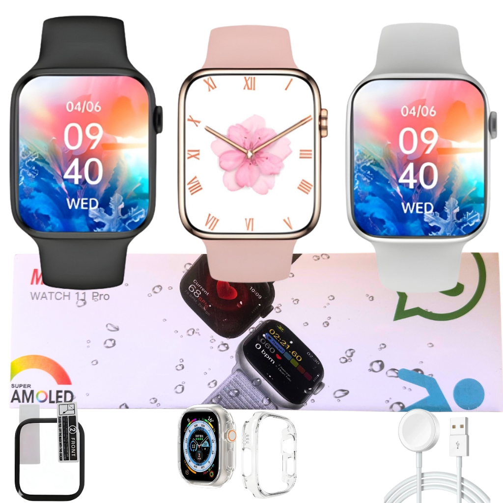 Smart Watch W11 Pro Serie 11 Relogio Original Microwear 47mm Gps Nfc ...