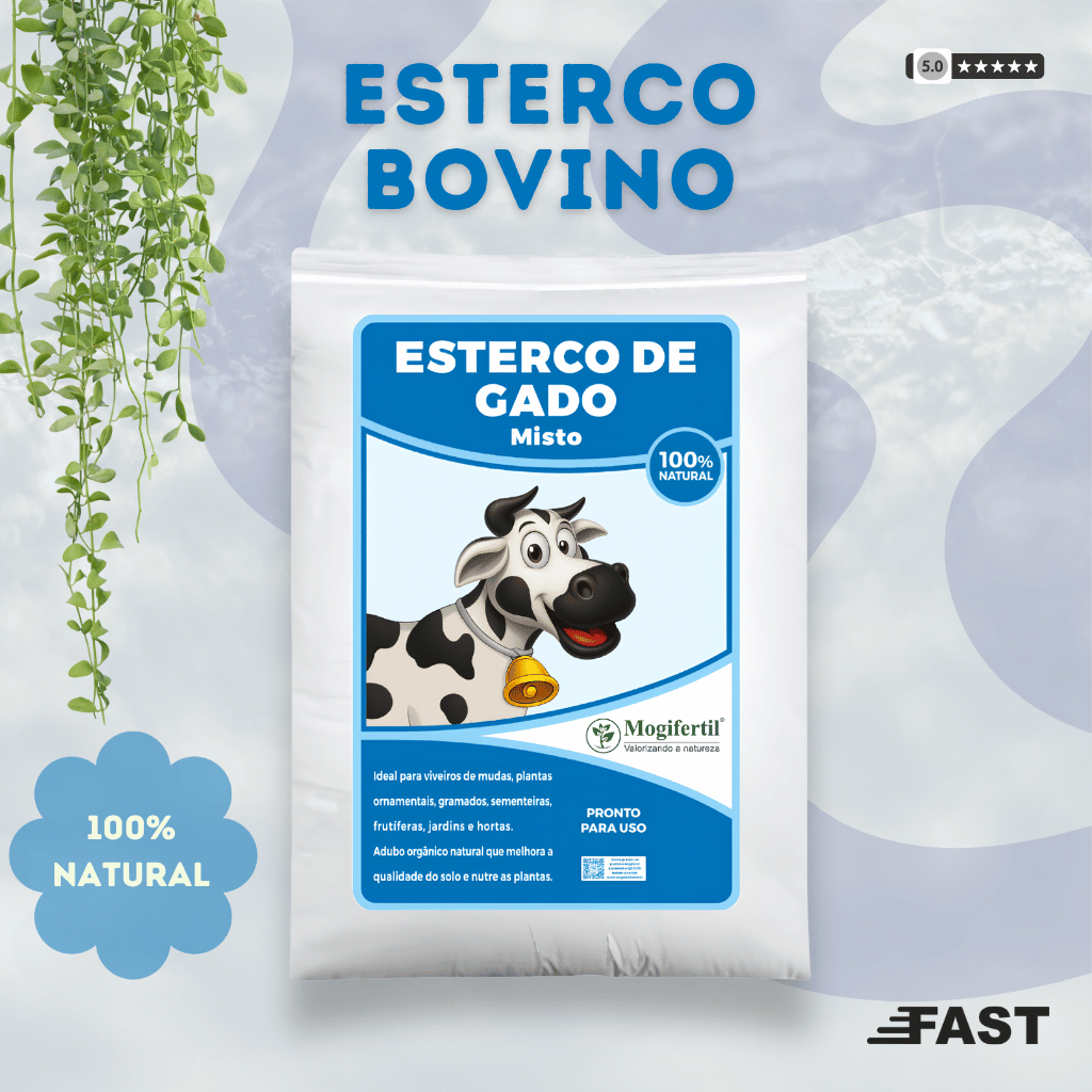 Esterco Bovino Mogifertil Adubo Natural para Plantas, Hortas ...
