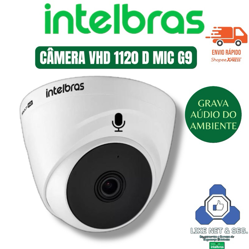 Câmera Intelbras Vhd 1220 D Mic G9 Com Microfone Embutido | Shopee Brasil
