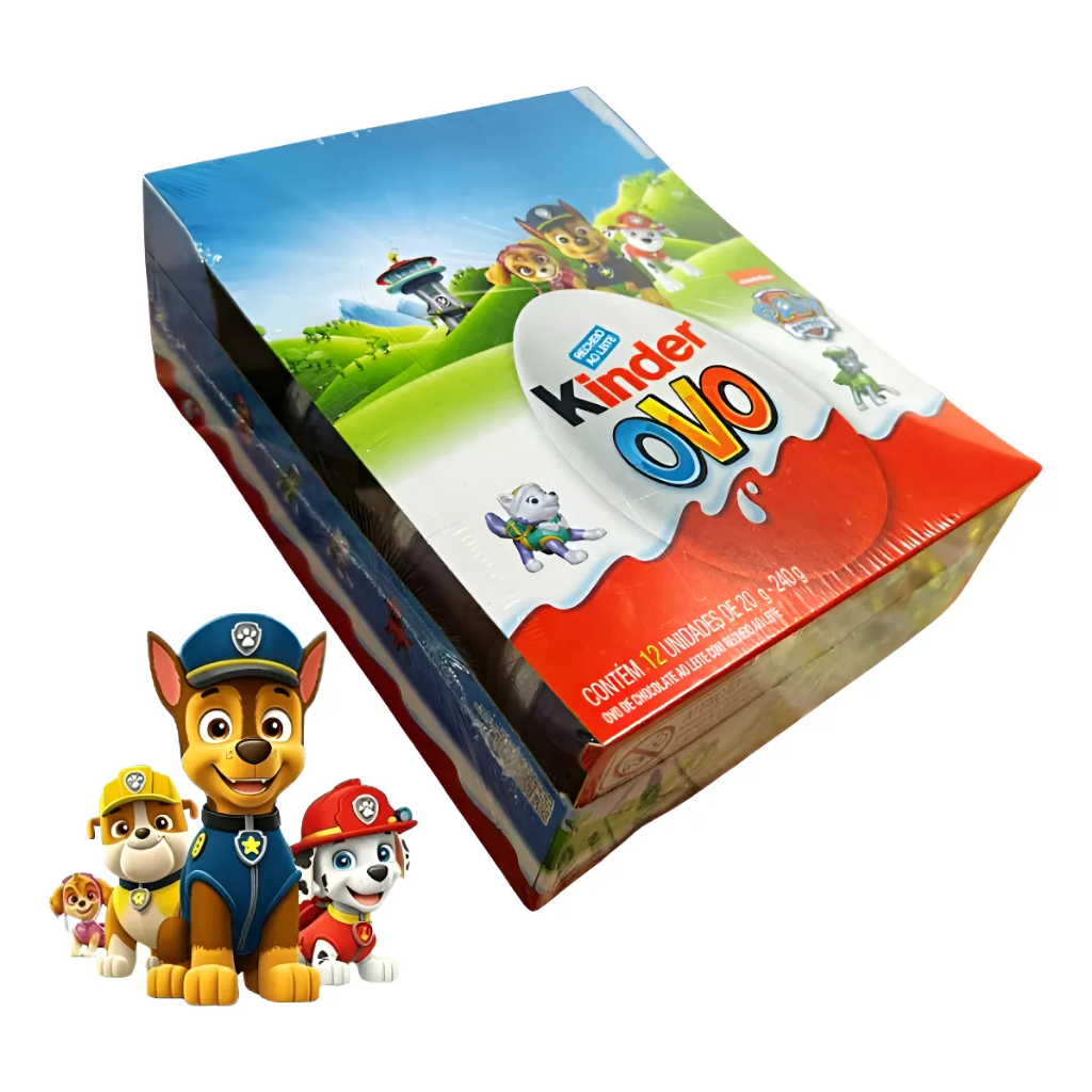 Kinder Ovo Patrulha Canina - 12 unidades 240g | Shopee Brasil