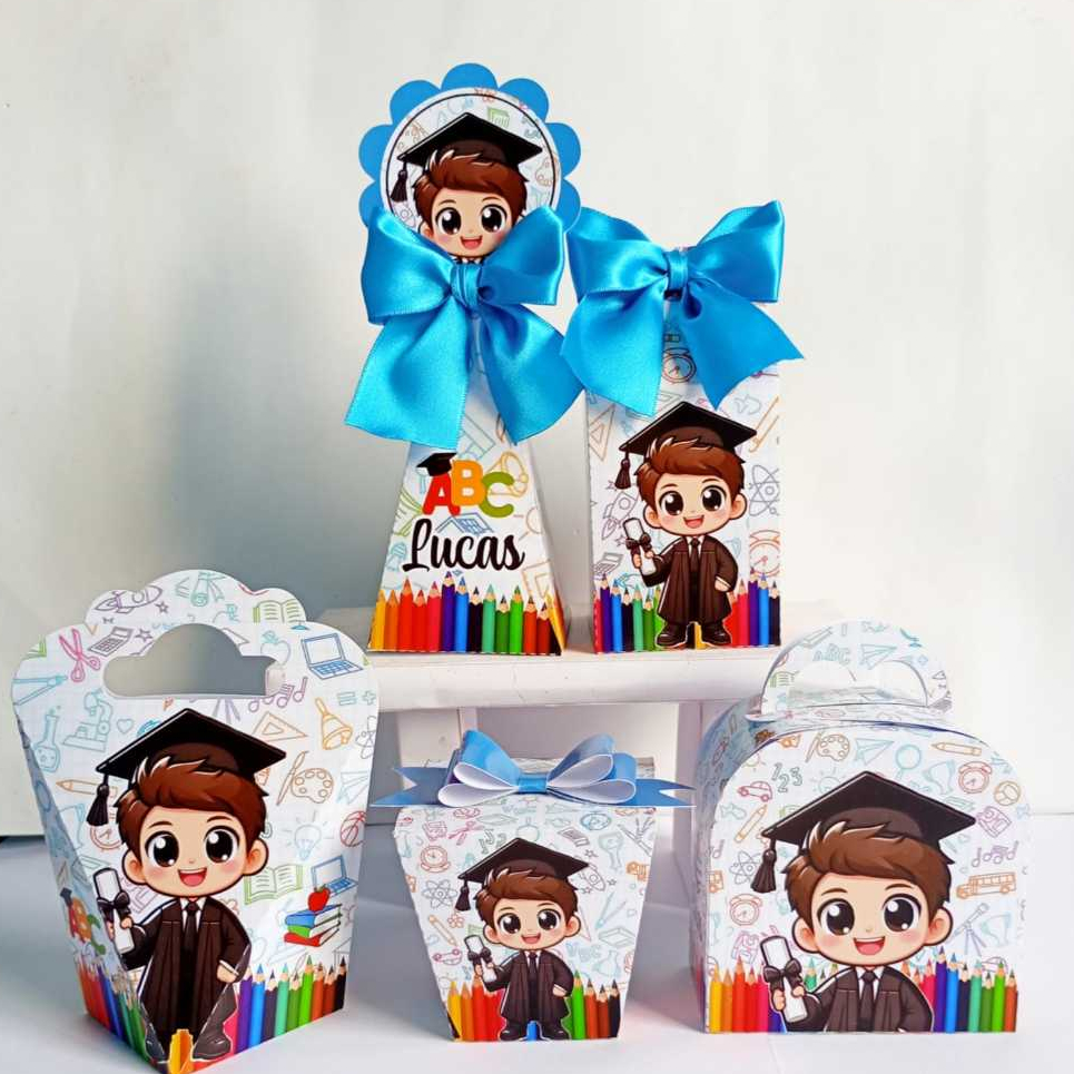 Kit Formatura Infantil Menino/Lembrancinha Formatura ABC/ caixinhas ...