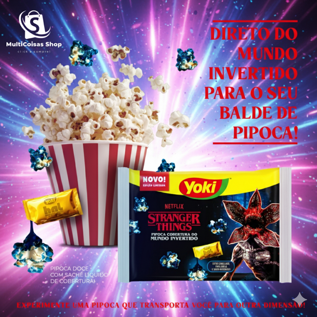Pipoca Strangers Things - Netflix Yoki p/ Micro-ondas - 140g - Edição ...