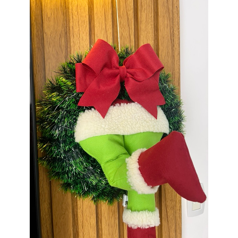 Guirlanda de Natal GRINCH 40cm pernas grinch com luz de LED/ guirlanda ...