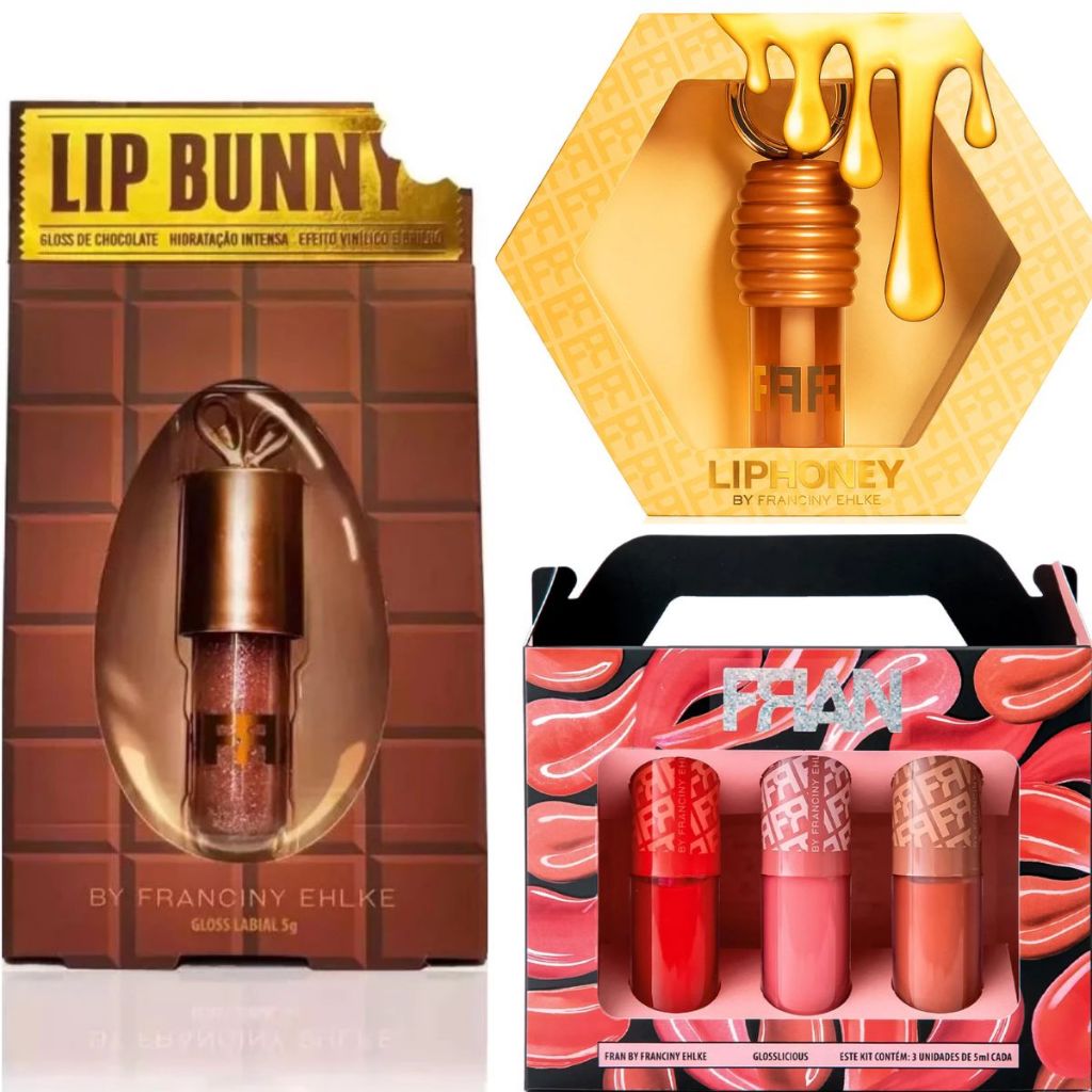 Gloss Labial Fran by Franciny Ehlke kit lip honey lip bunny ...