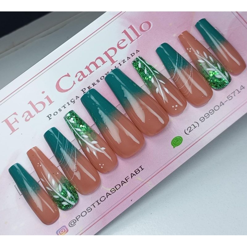 Postiça Realista Pronta Verde Escuro | Shopee Brasil