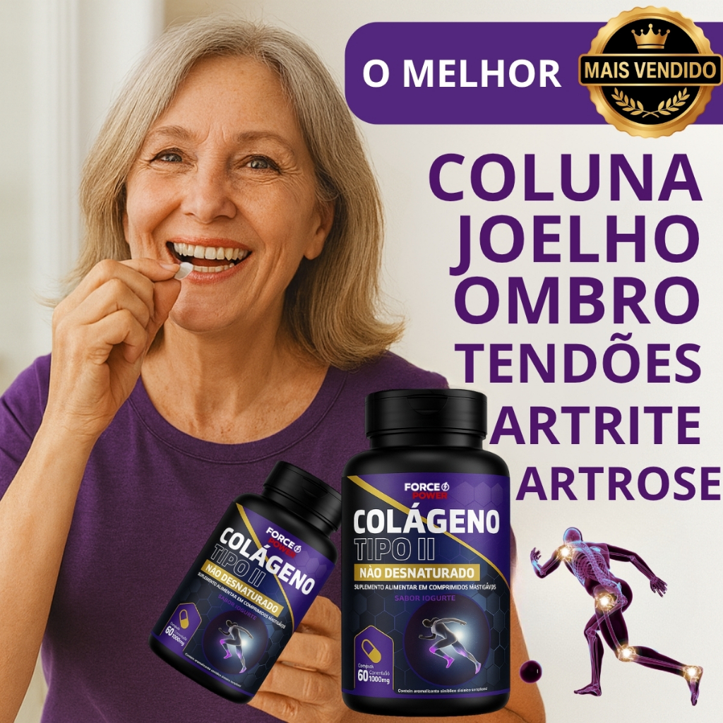 Colageno Tipo 2 Não Hidrolisado Não Desnaturado 40 mg ( PRODUTO PARA 30 ...