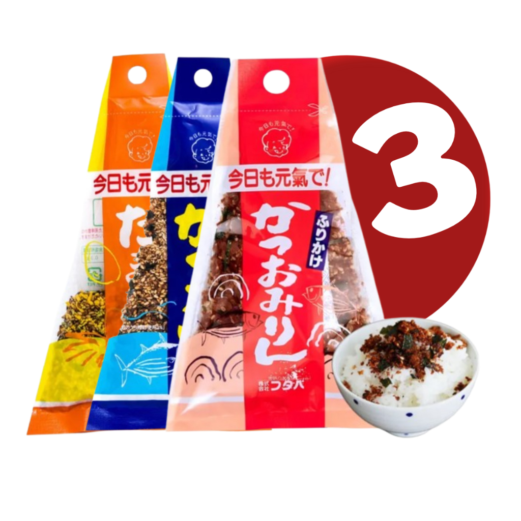 Tempero FURIKAKE Triângulo Sabor Ovo e Peixe Bonito Katsuo Arroz Gohan ...
