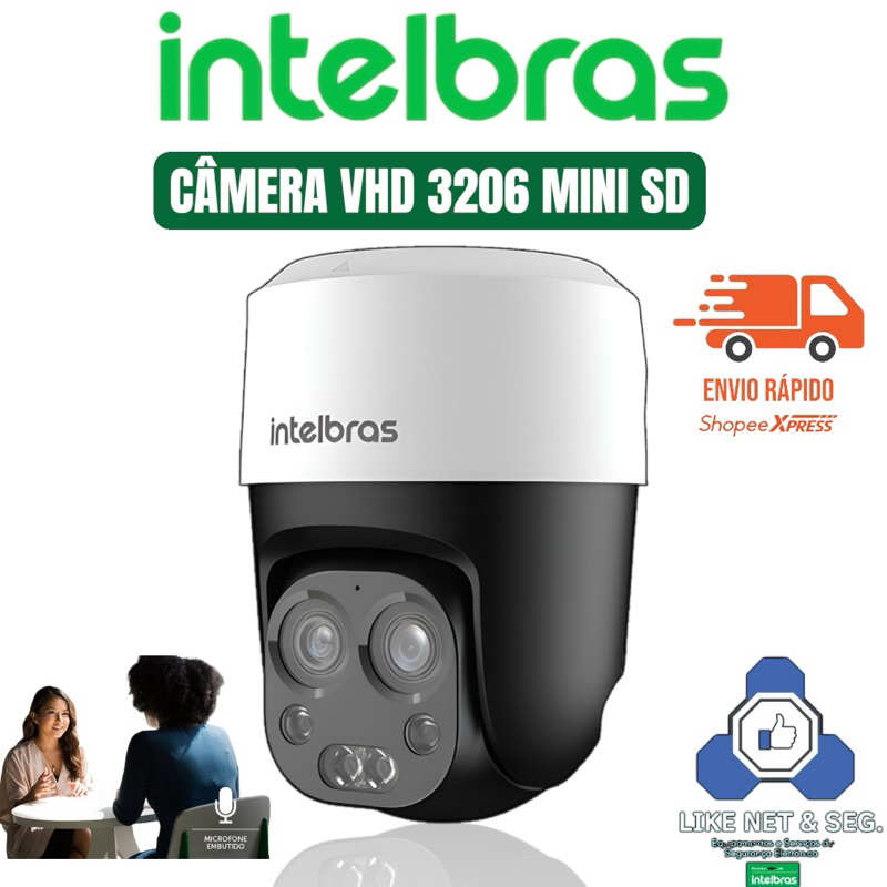 Camera Speed Dome Vhd 3206 Mini Sd Ir 40m Full Hd Intelbras | Shopee Brasil