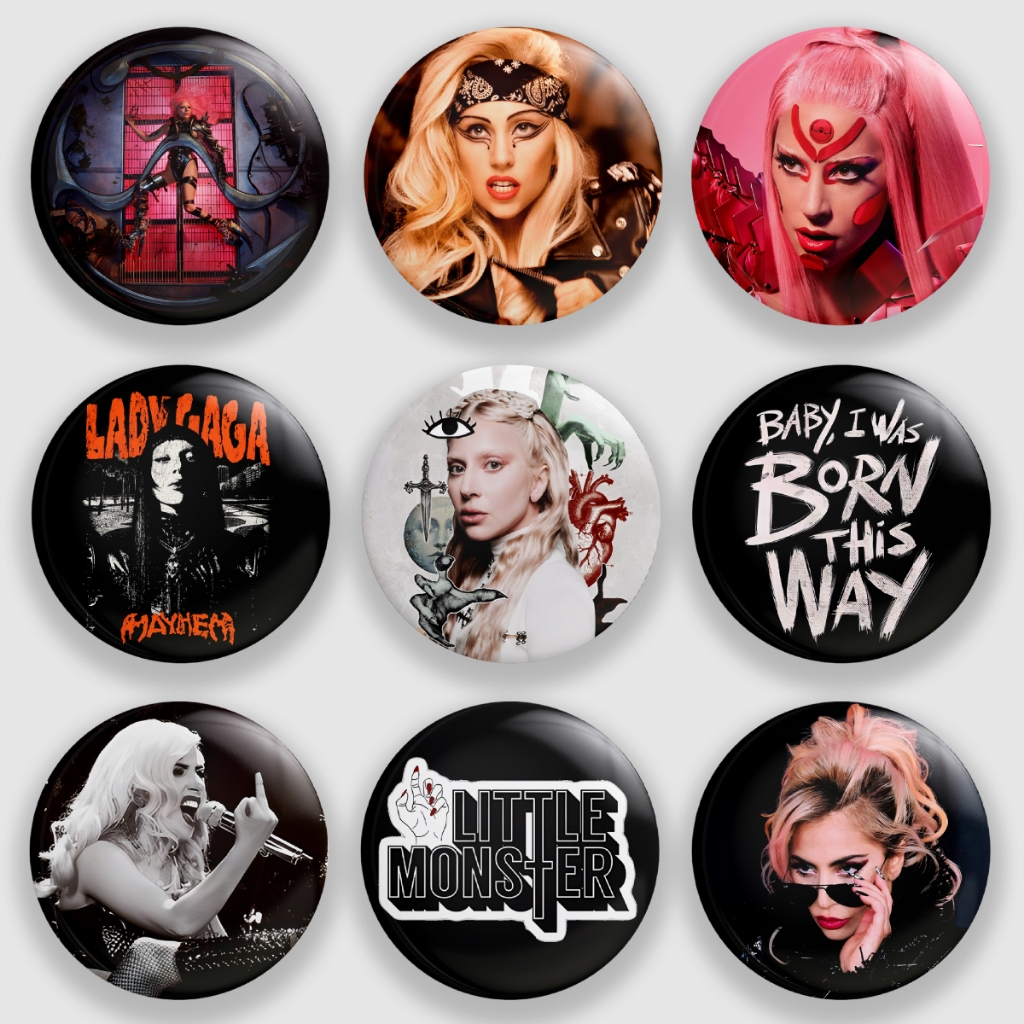 Kit Bottons Personalizados Música Lady Gaga - Unitário ou Monte Seu Kit ...