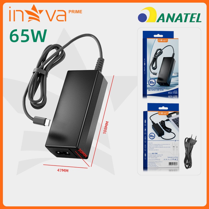 Inova Fonte Carregador Universal 65w 100-240V，Fonte Carregador Para ...