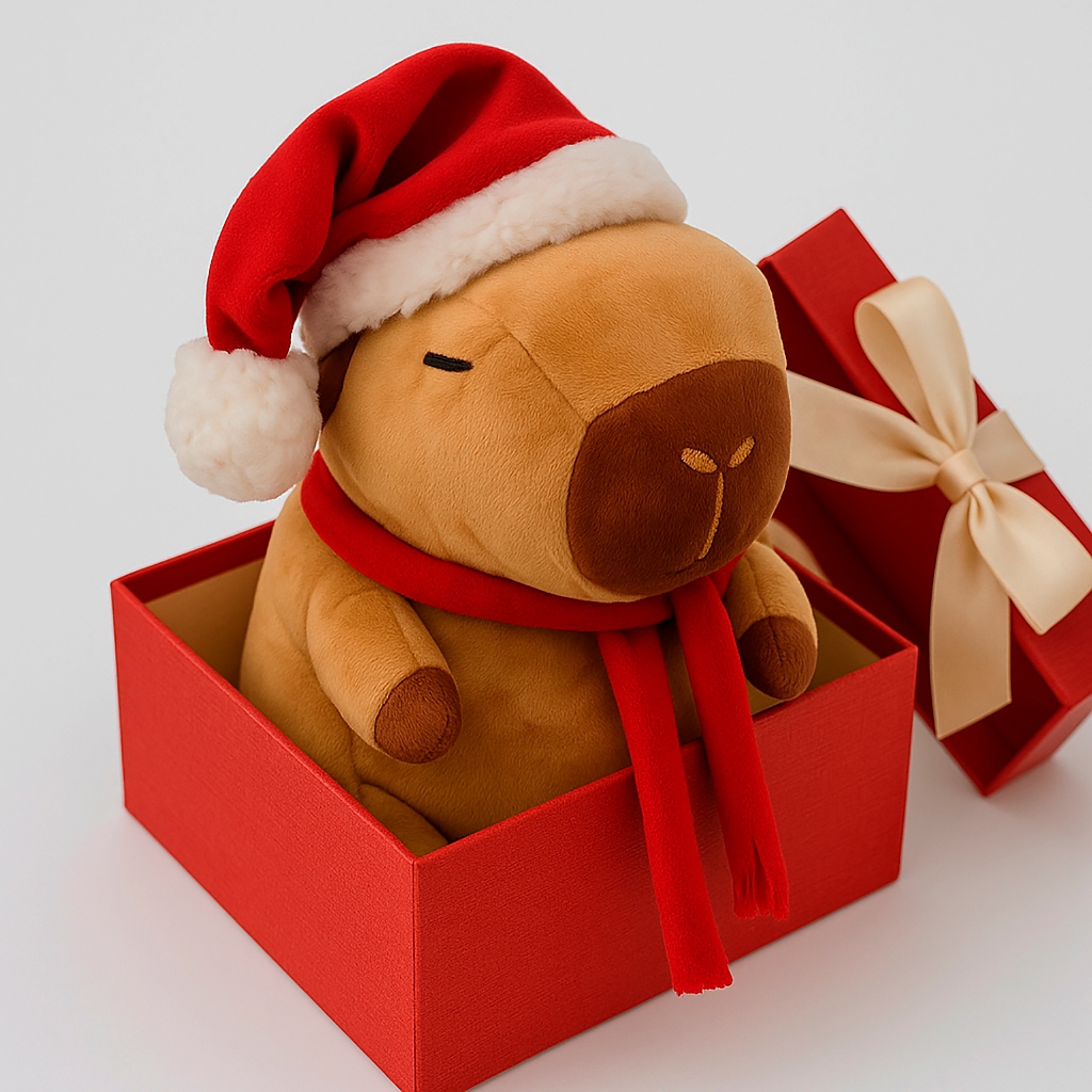 Capivara de Natal de Pelúcia Presente Divertido Fofo e Seguro para ...