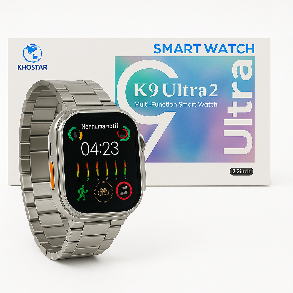 Relógio Smartwatch K9 Ultra 2 Séries 9 Ultra Com 2 Pulseiras | Shopee ...