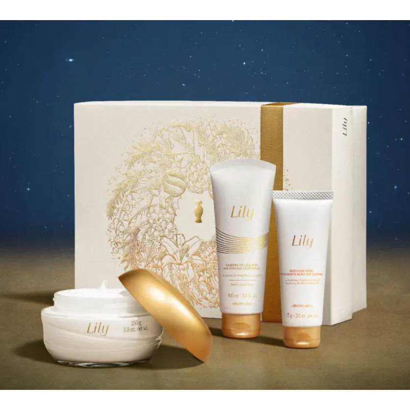 Kit Presente Natal Lily Acetinados (3 itens) | Shopee Brasil