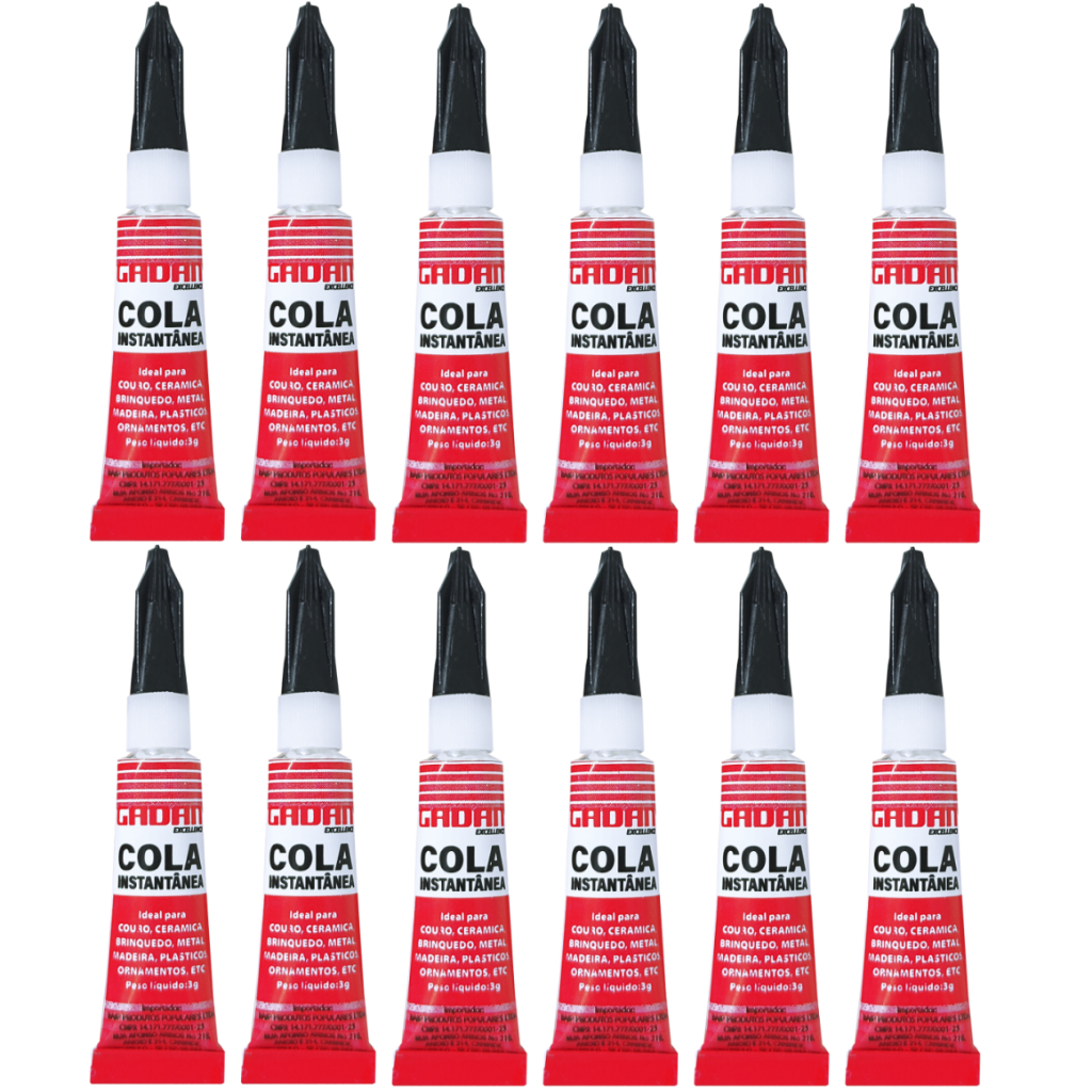 Cola Instantânea Multiuso 3g De Uso Geral Cola em 10 Segundos Cartela ...
