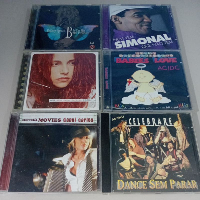 CDs Lote de 6 CDs Ana Carolina Dani Carlos Celebrare Britney Spears ...