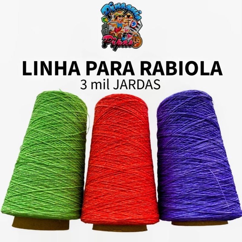 LINHA PARA RABIOLA EXTRA FORTE DE 3 MIL METROS MAIS RESISTENTE E EMBOLA ...