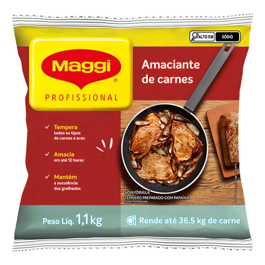Tempero Amaciante de Carnes Maggi 120g, 1kg | Shopee Brasil