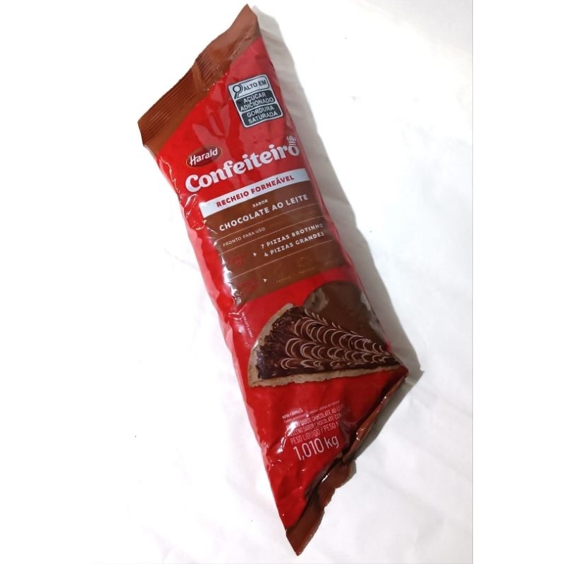 Recheio chocolate ao leite Confeiteiro Harald (forneável) 1,010kg | Shopee Brasil