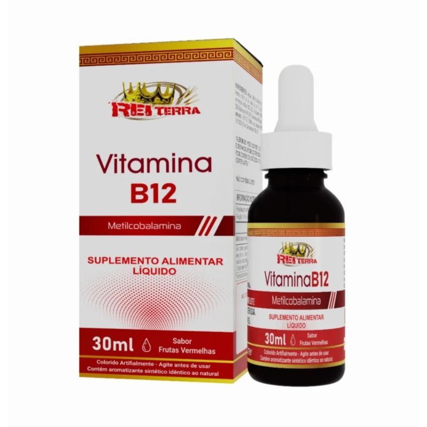 Vitamina B12 Metilcobalamina 30ml - Melhor Rendimento - Rei Terra B 12 ...