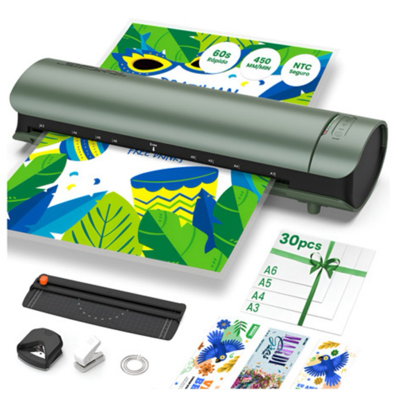 Plastificadora Laminadora A4 A3 Quente E Fria 600W Com 30 Micas ...