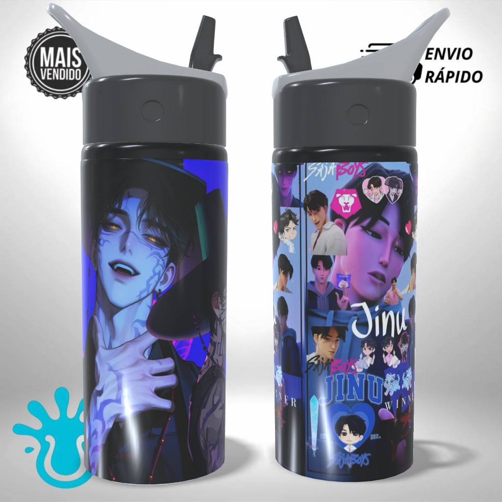 Garrafa Alumínio JINU Fanservice Idol Saja Boys Demon Hunters Presente ...
