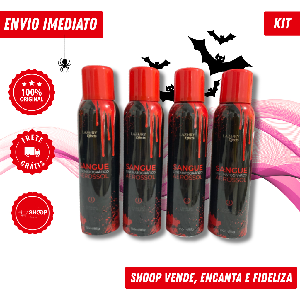Sangue Cinematográfico Aerossol Lazury Effects 150ml Maquiagem ...