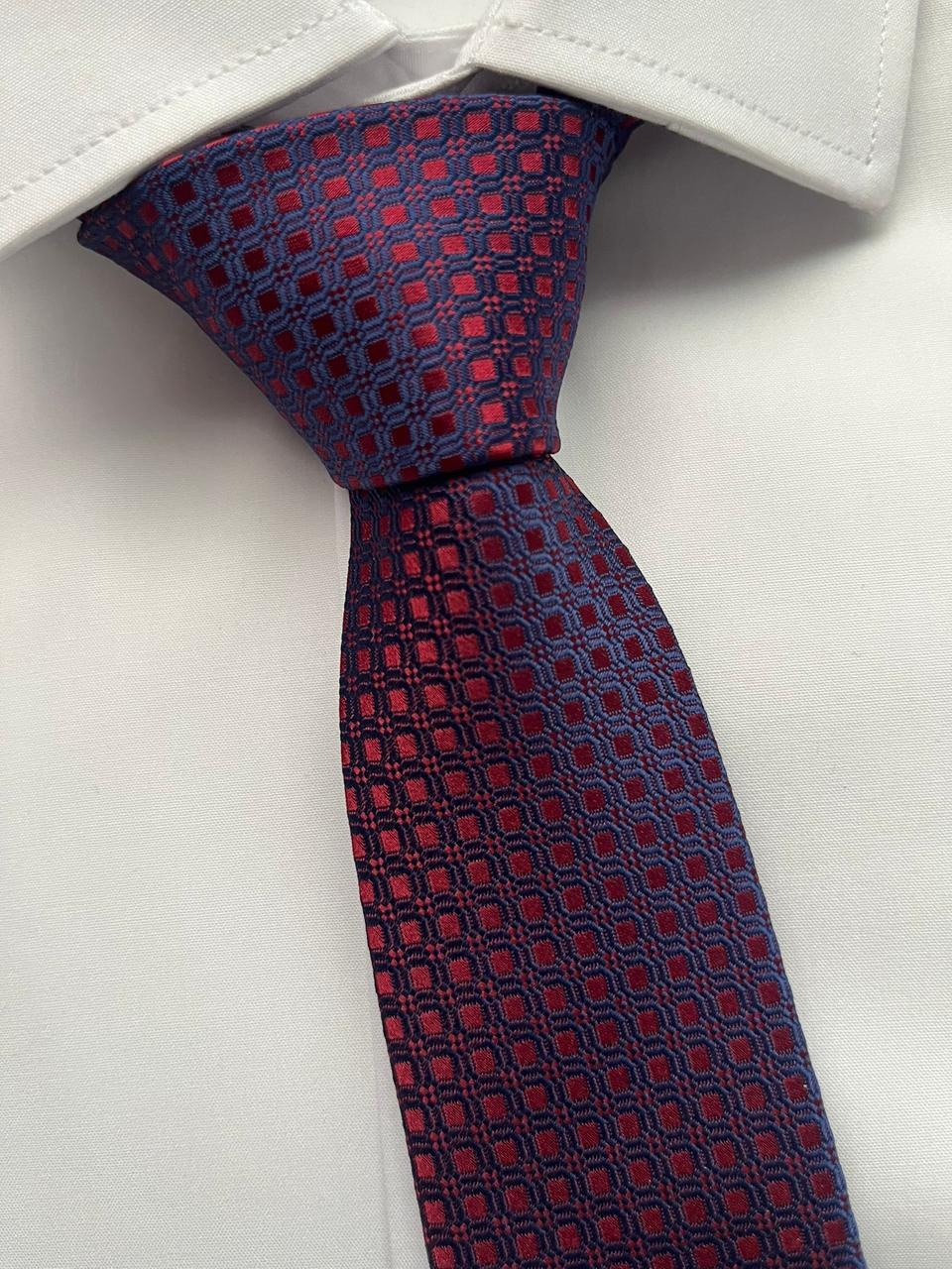 Gravata Slim Roxa - 2400 Fios | Shopee Brasil