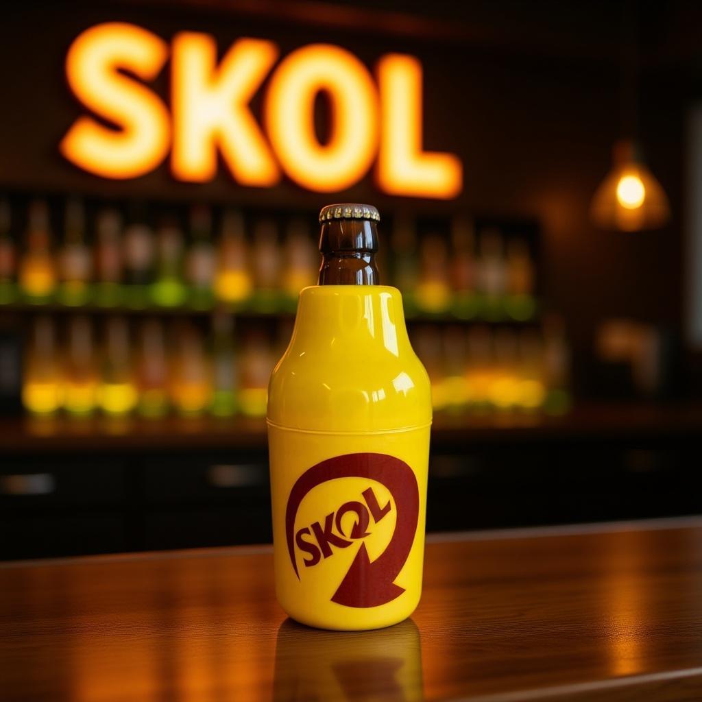 Porta Lata Litrinho 300ml Suporte Cerveja Lata 350ml Long Neck Skol ...