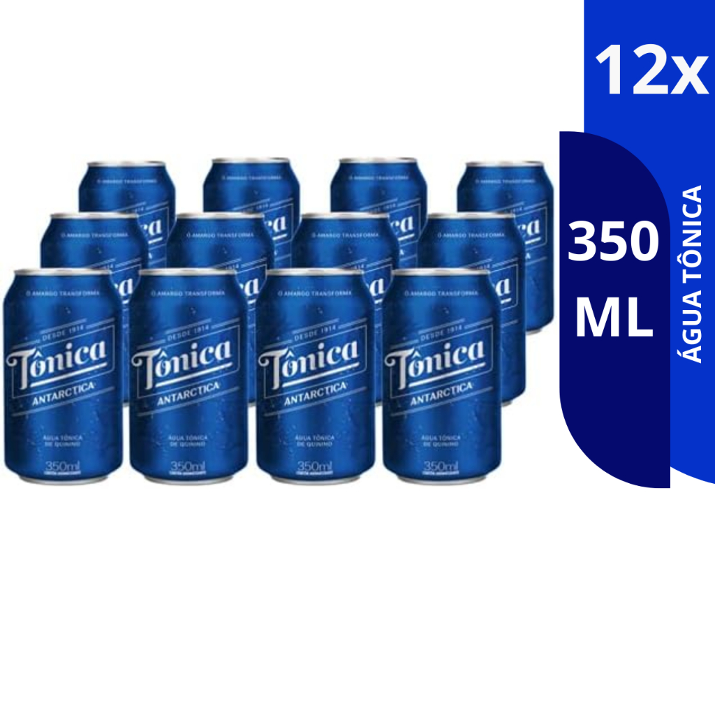 Água tônica Antártica em Lata 350 mL pacote COM 3, 6 OU 12 unidades ...