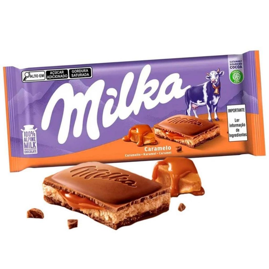 Chocolate Importado Milka Caramelo 100g | Shopee Brasil
