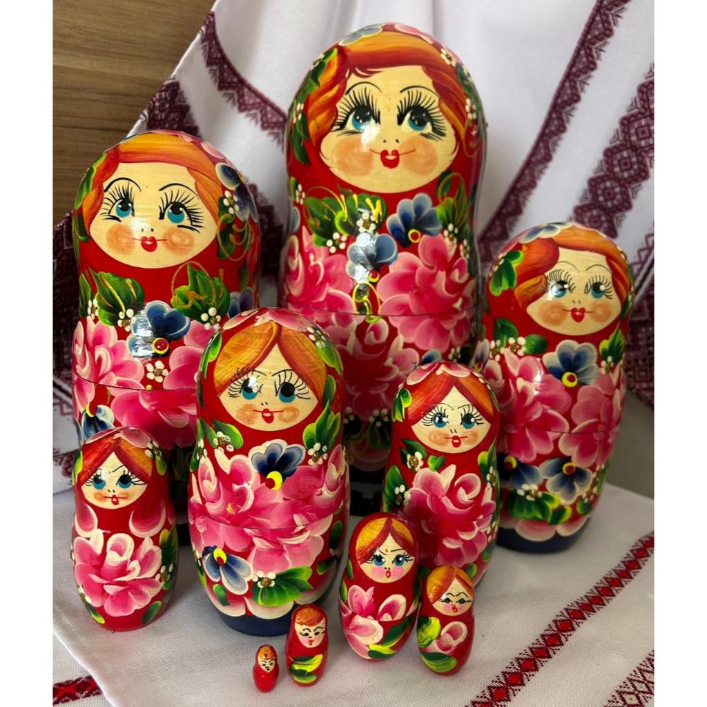 Matrioska - Boneca Russa (Kit 10 bonecas) 28cm (Modelo 2) | Shopee Brasil