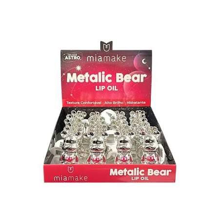 Display 24 Unidades Mia Make Metalic Bear Lip Oil 1g | Shopee Brasil