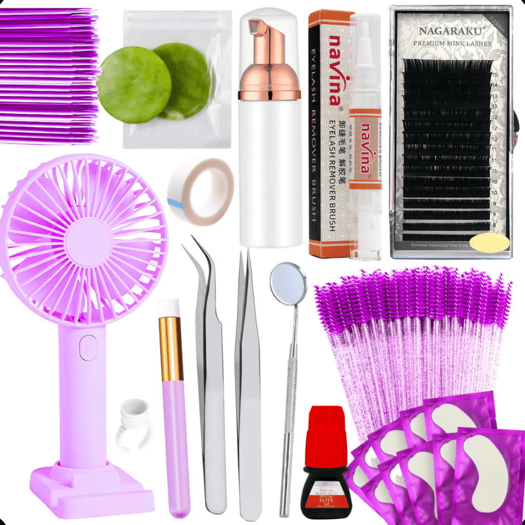 Kit Alongamento De Cilios Profissional Iniciantes Russo Kit Completo ...