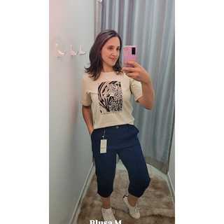 Calça Cropped Feminina em Linho | Cintura Alta e Elástico | Estilo e ...