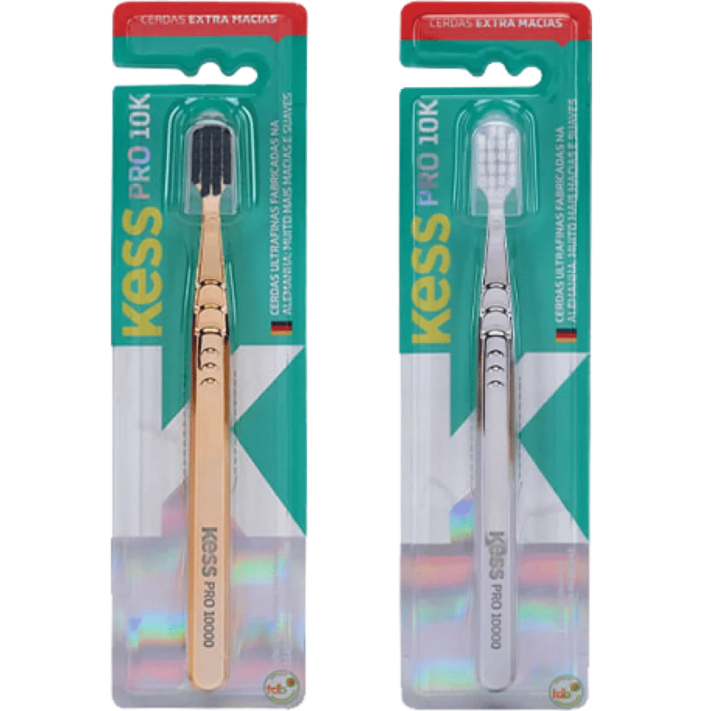 Escova Dental KESS Pro 10K Metal Silver Gold Prata Dourado Escova de ...