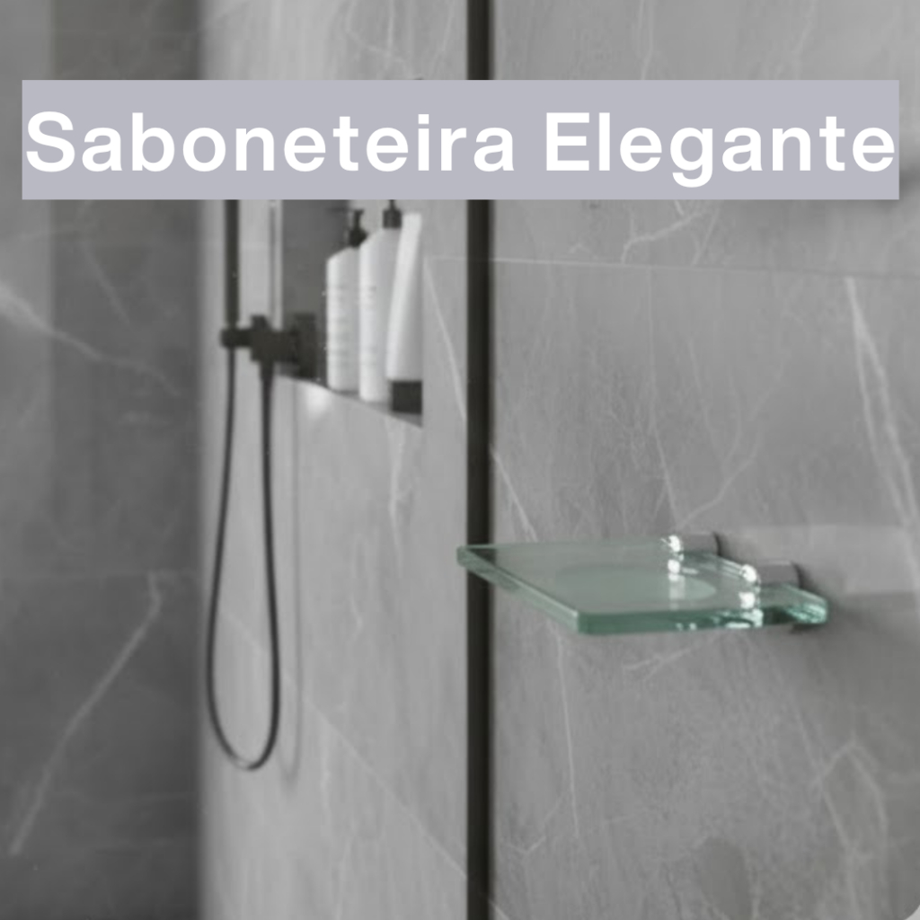 Saboneteira Banheiro Modelo Luxo Vidro Quadrado Incolor 8mm | Shopee Brasil