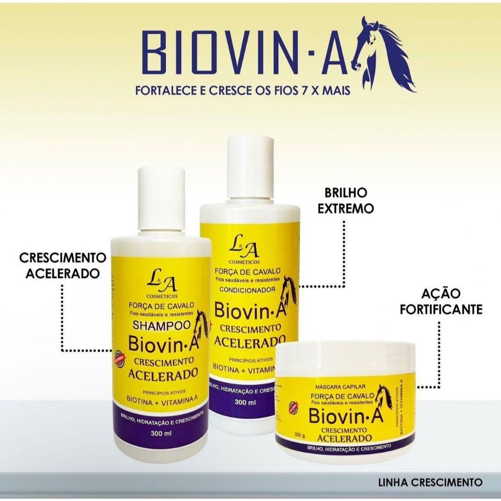 Kit crescimento capilar - Biovin - Fortalecimento | Shopee Brasil