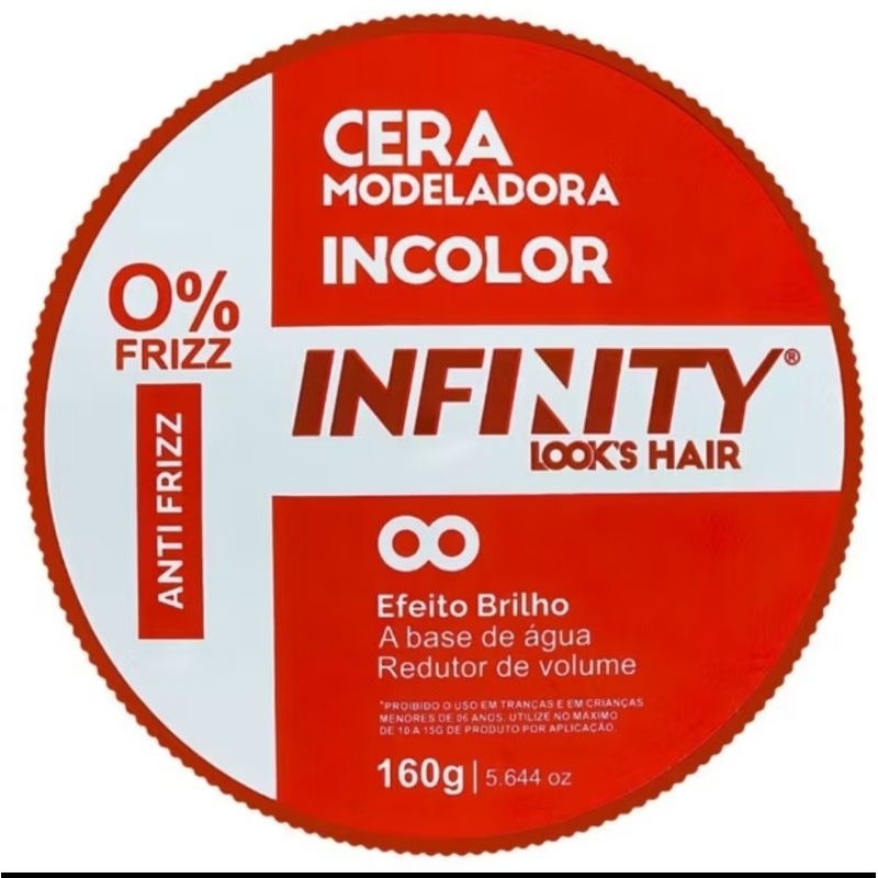 Cera Modeladora Incolor 160g Anti Frizz INFINITY LOOKS HAIR | Shopee Brasil