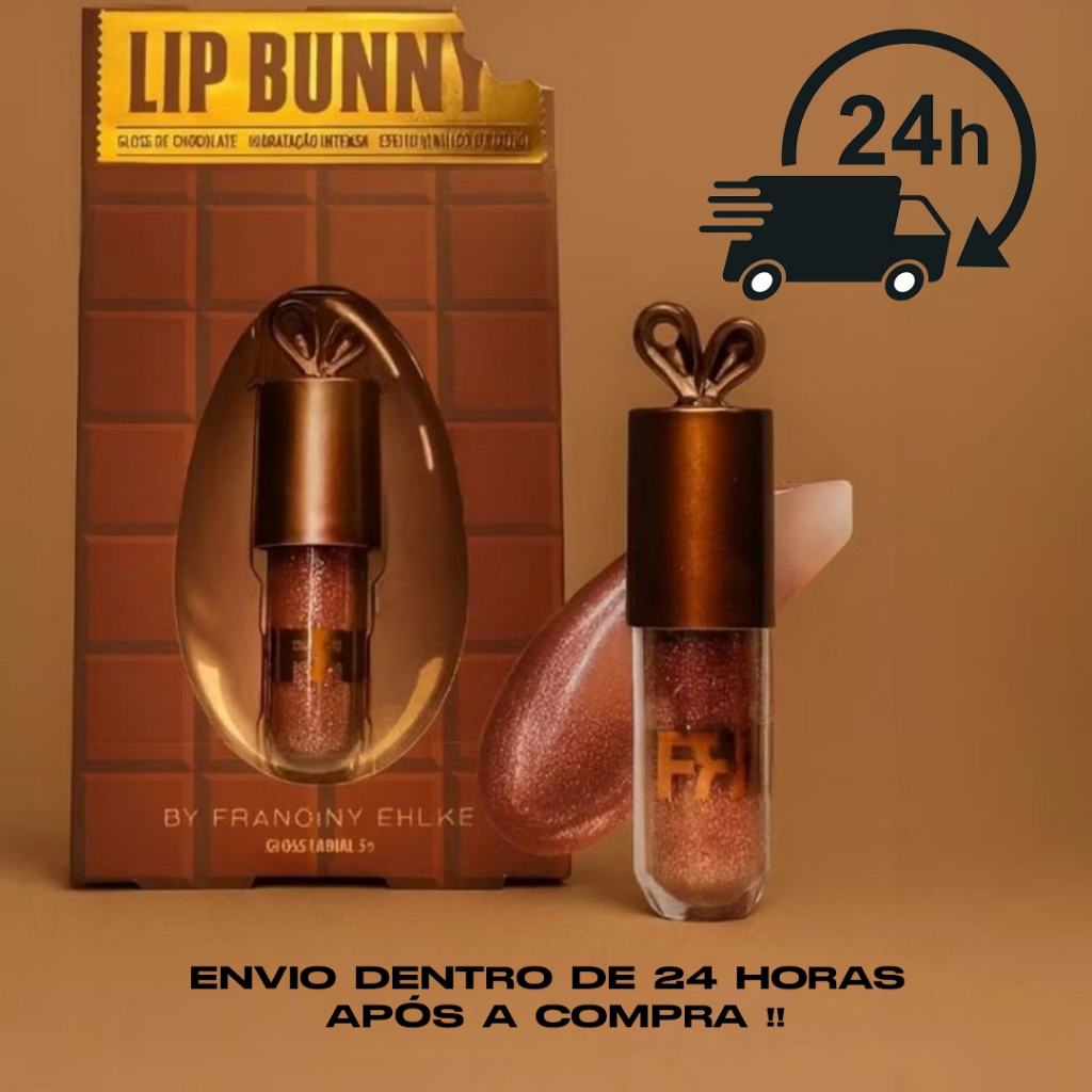 Gloss Lip Bunny Fran by Franciny Ehlke 5G Chocolate Hidratante Protetor ...