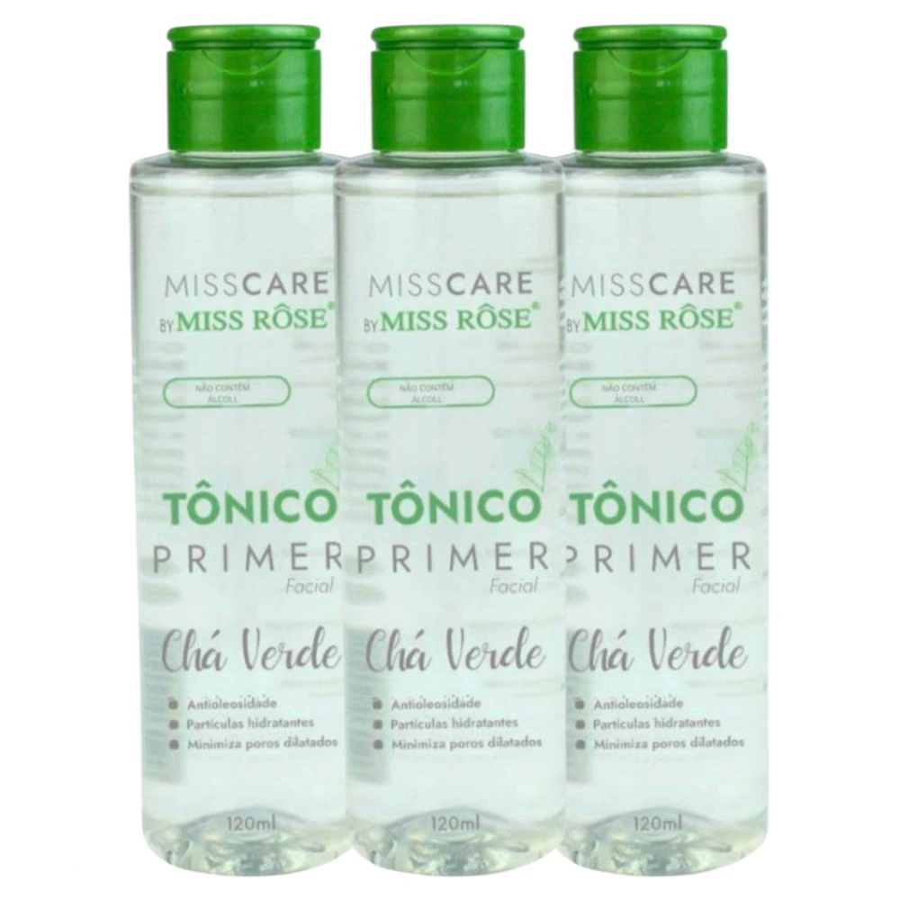 Tônico Primer facial - Chá Verde - 200ml - Miss Rôse | Shopee Brasil