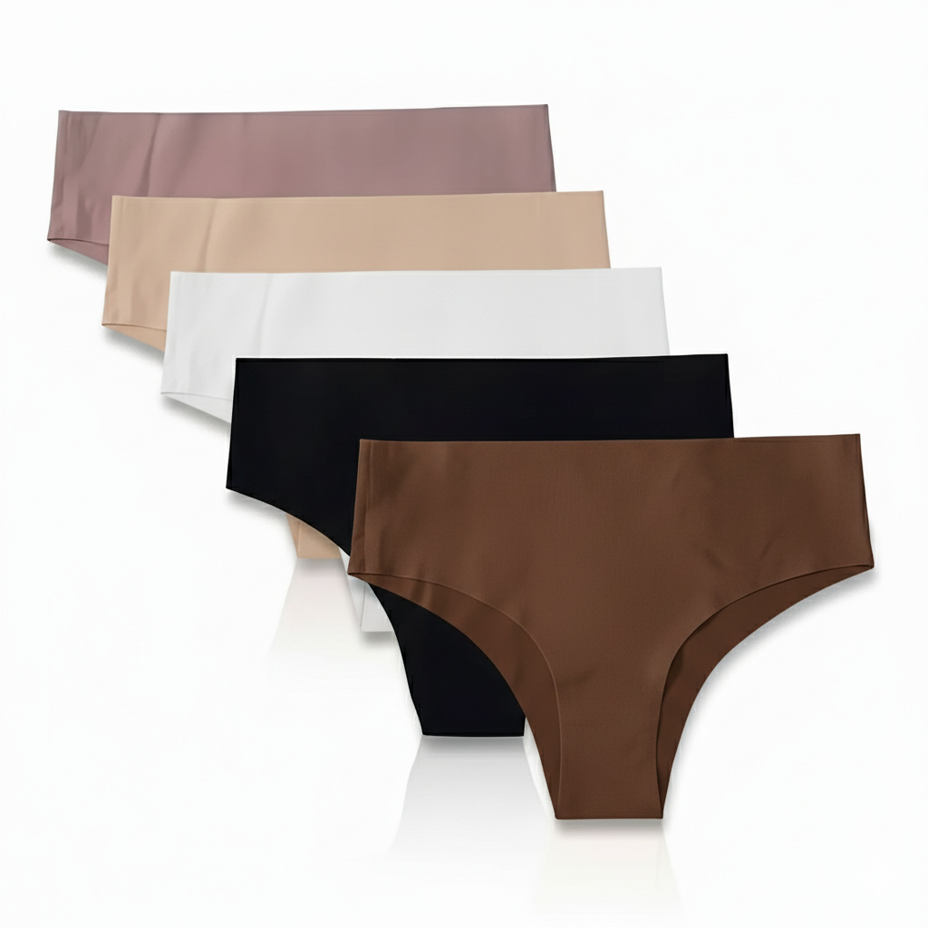 Kit Calcinha Cintura Alta 8 Cm Sem Costura Microfibra Luxo Cós Alto ...
