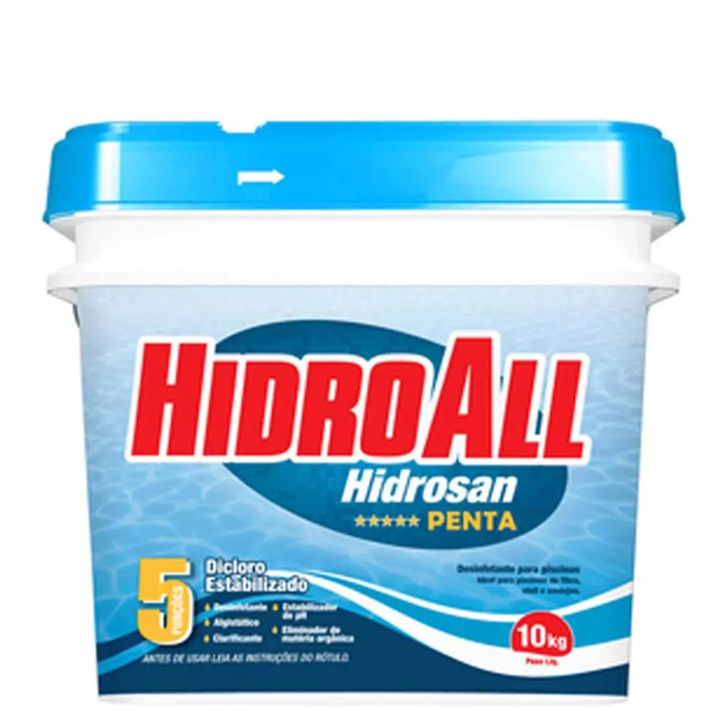 Cloro Piscina Hidrosan Penta Hidroall 2,5Kg | Shopee Brasil